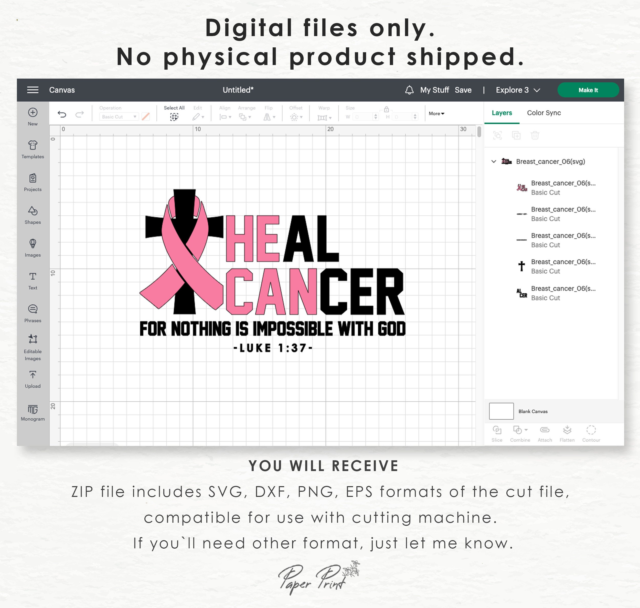 Breast Cancer Svg, Christian Svg, Religious Svg, Fight for a Cure Svg ...