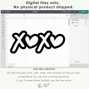 XOXO Valentine SVG, Retro Love Shirt Design (digital Files) - Etsy
