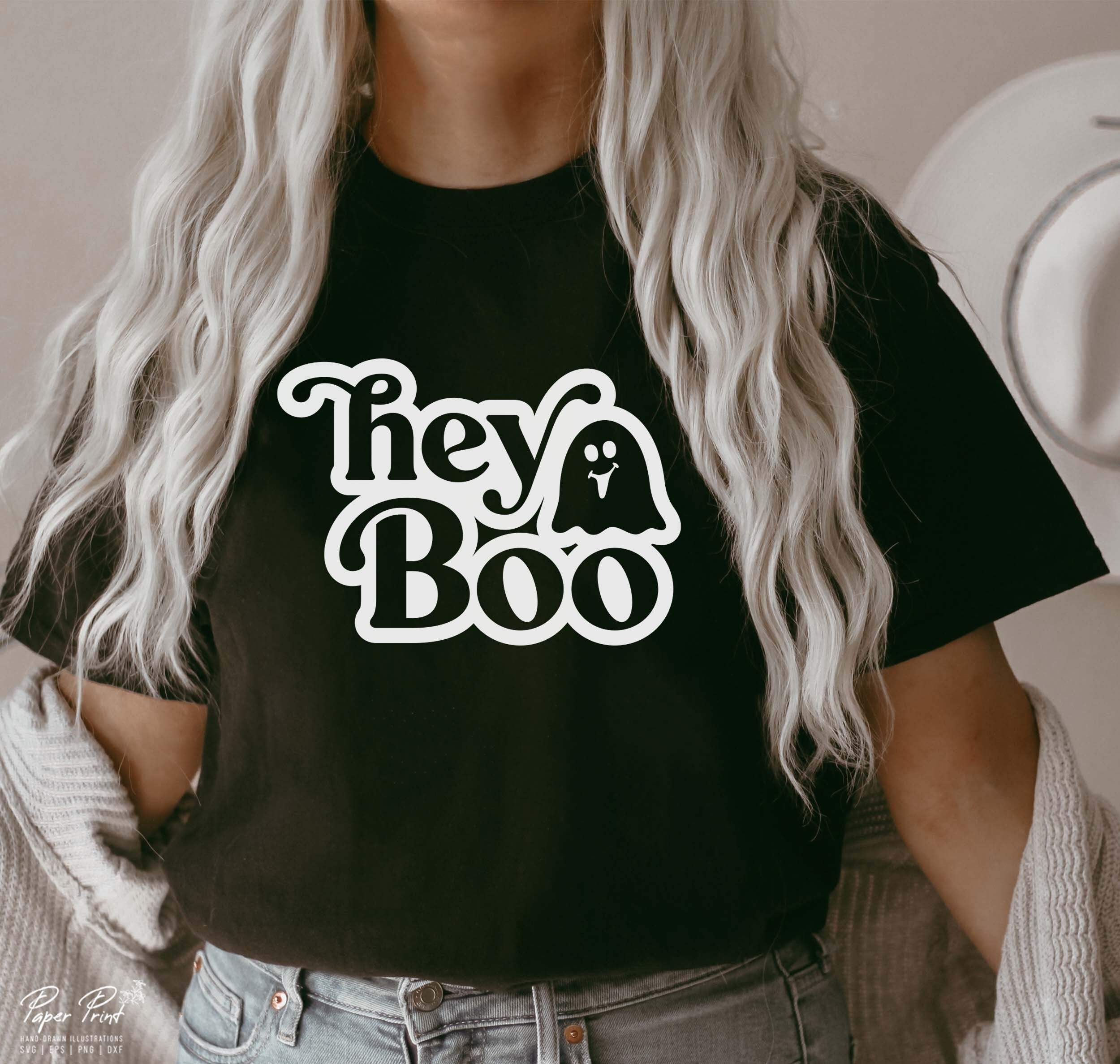 Hey Boo Svg Halloween Svg Ghost Svg Trick or Treat Svg | Etsy