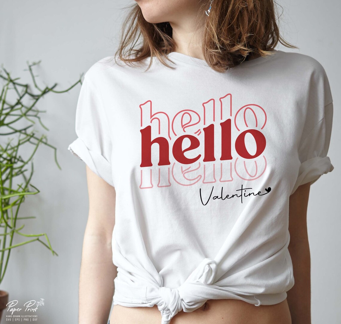 Hello Valentine SVG Valentine SVG Valentine's Day SVG - Etsy