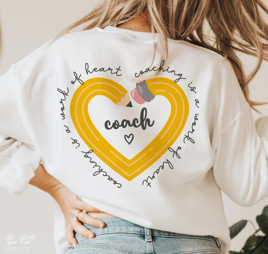 Coach Coaching is a Work of Heart PNG, Teacher PNG, Gifts for Teacher ...