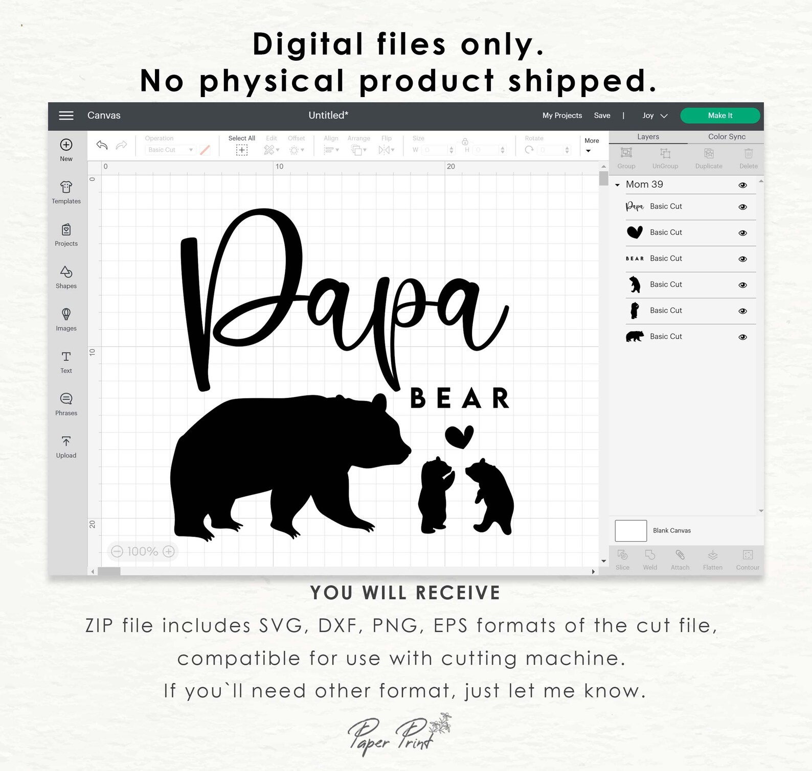 Papa Bear SVG PNG, Fathers Day SVG, Funny Dad Svg, Bear Svg, Papa Svg ...