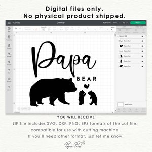 Papa Bear SVG PNG, Fathers Day SVG, Funny Dad Svg, Bear Svg, Papa Svg ...
