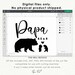 Papa Bear SVG, Fathers Day, Family Bears Silhouette (digital Download ...
