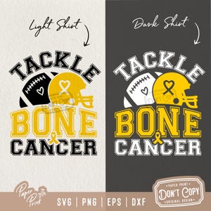 Bone Cancer Awareness SVG PNG, Tackle Bone Cancer Football Svg, in July ...