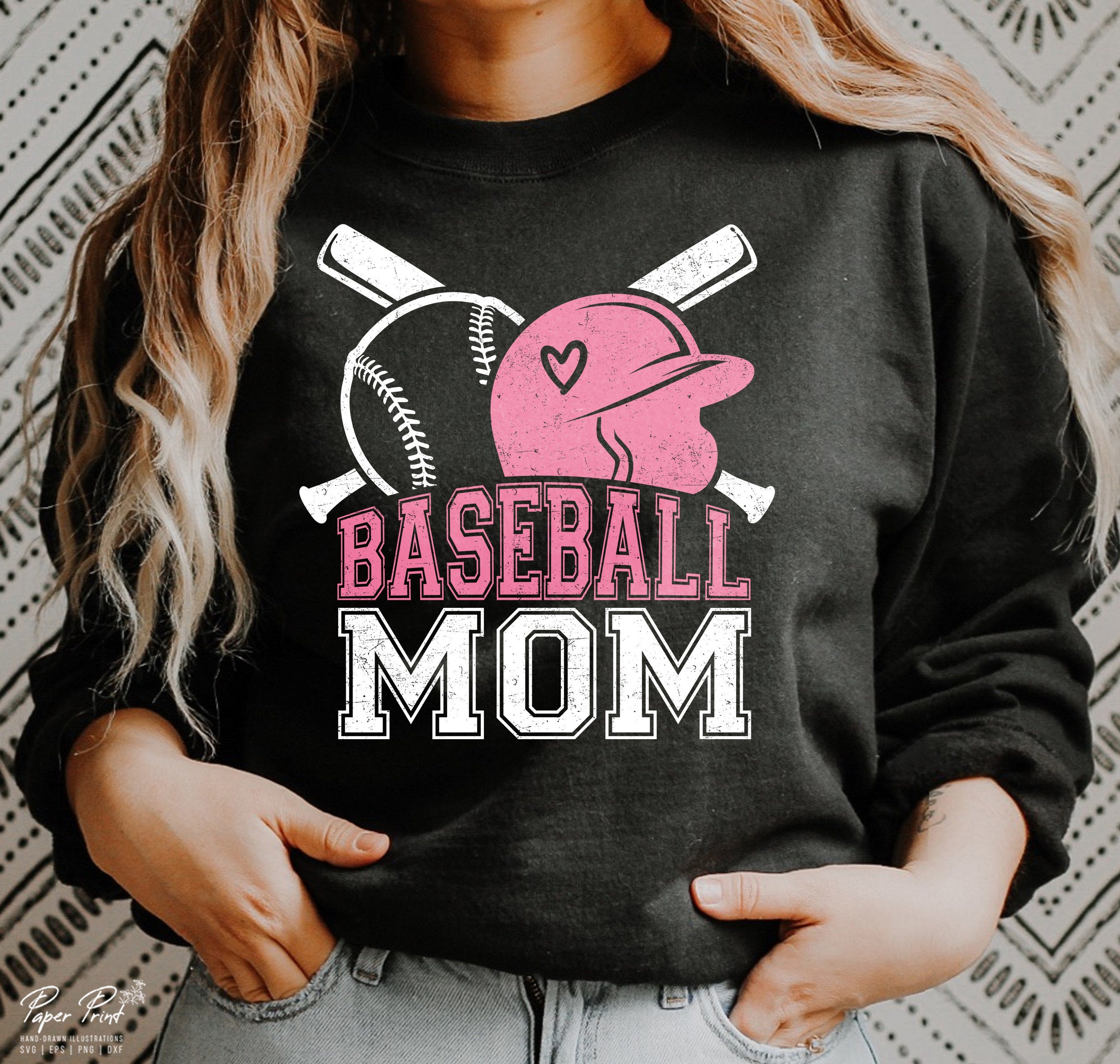 Baseball Mom SVG, Glitter Sports Design (digital Download) - Etsy