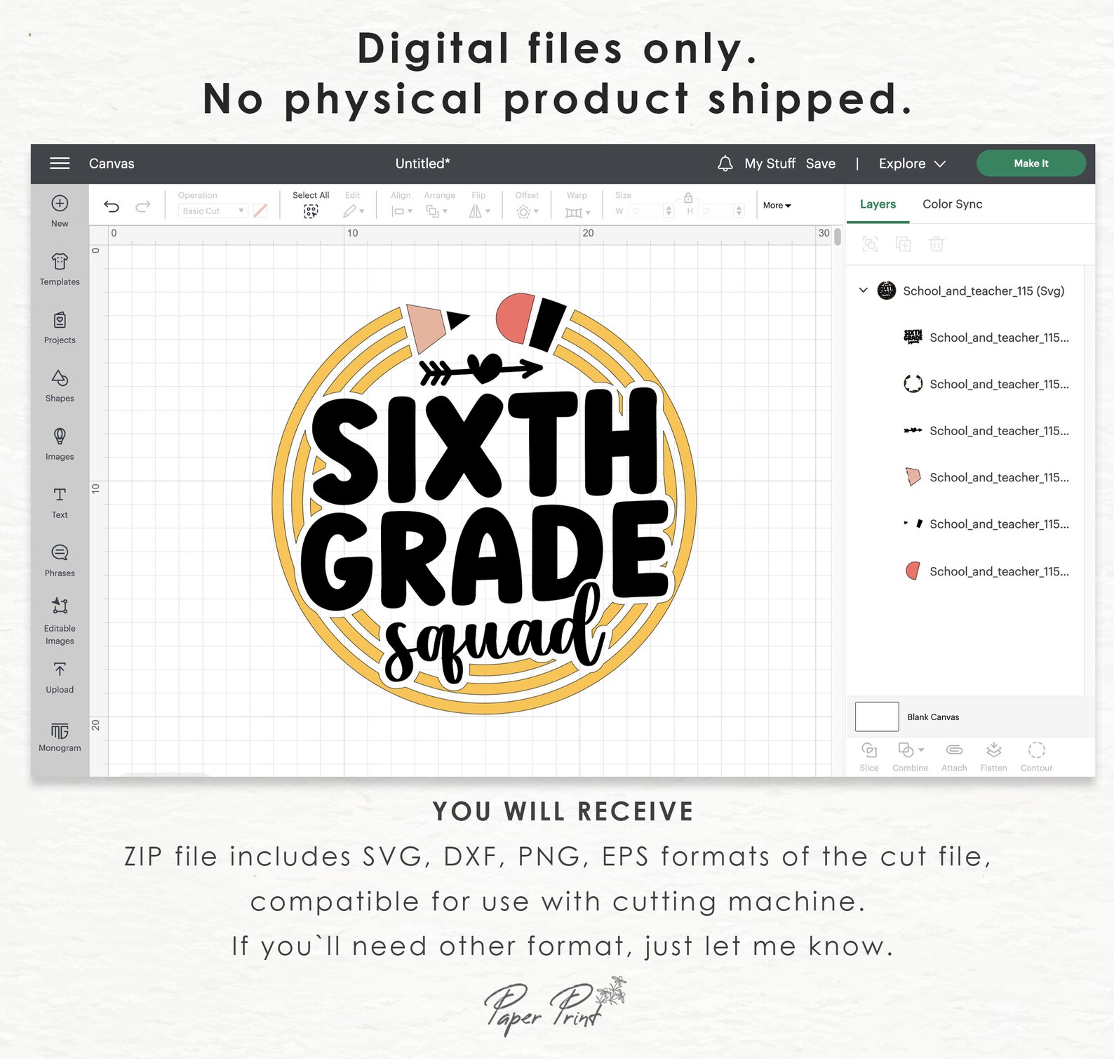 6th Grade Svg, Sixth Grade Squad Svg, Back to School Svg, Teacher Svg ...