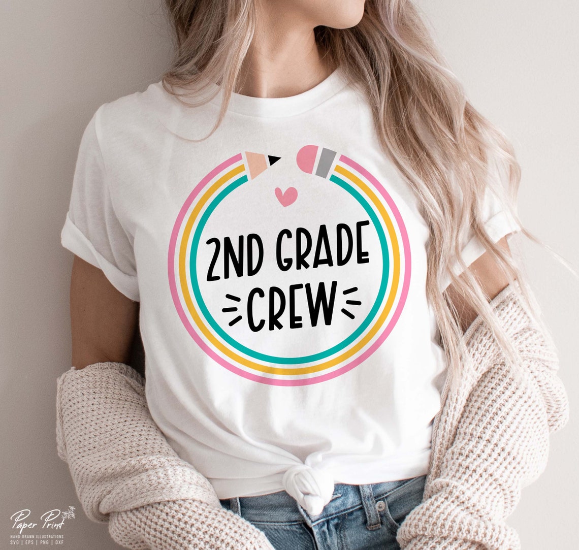 2nd Grade Crew SVG PNG Second Grade SVG Back to School Svg - Etsy