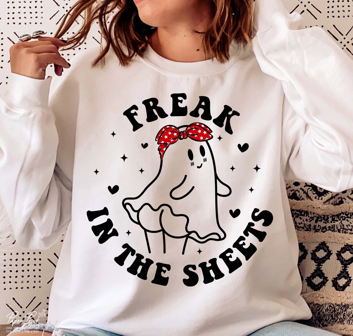 Retro Halloween Svg Freak in the Sheets Svg Let's Go - Etsy