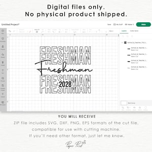 Freshman 2028 SVG, High School Graduate Cut File (digital Download) - Etsy