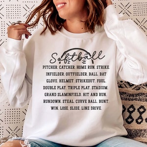 Softball SVG, Softball Typography Word Customizable PNG, Softball Lover ...