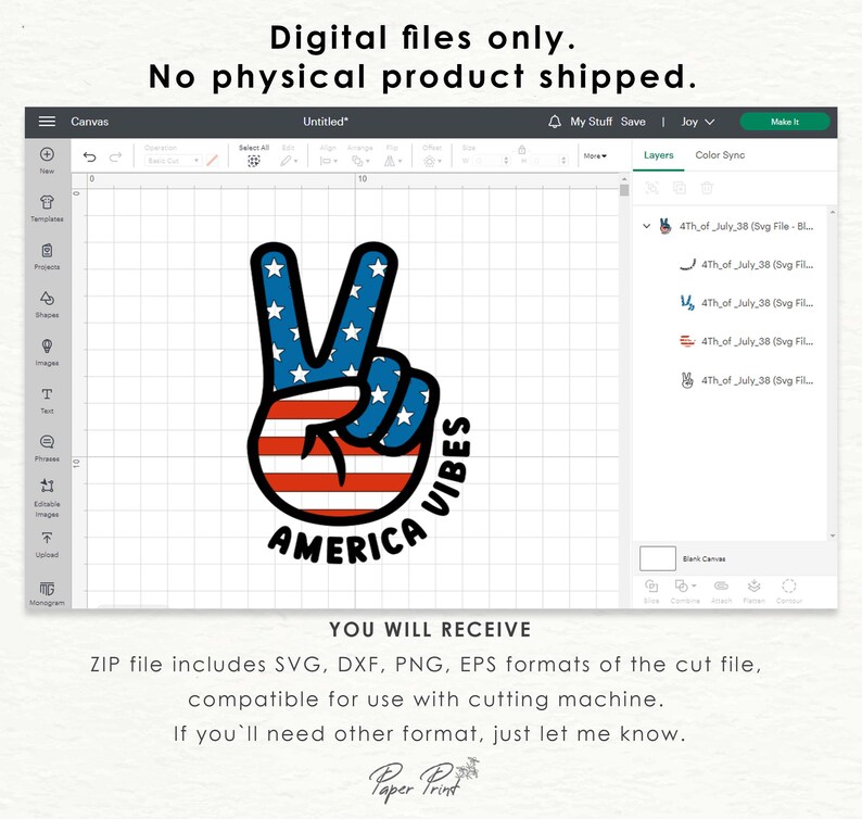 American Vibes SVG, 4th of July Patriotic Design (digital Files) - Etsy