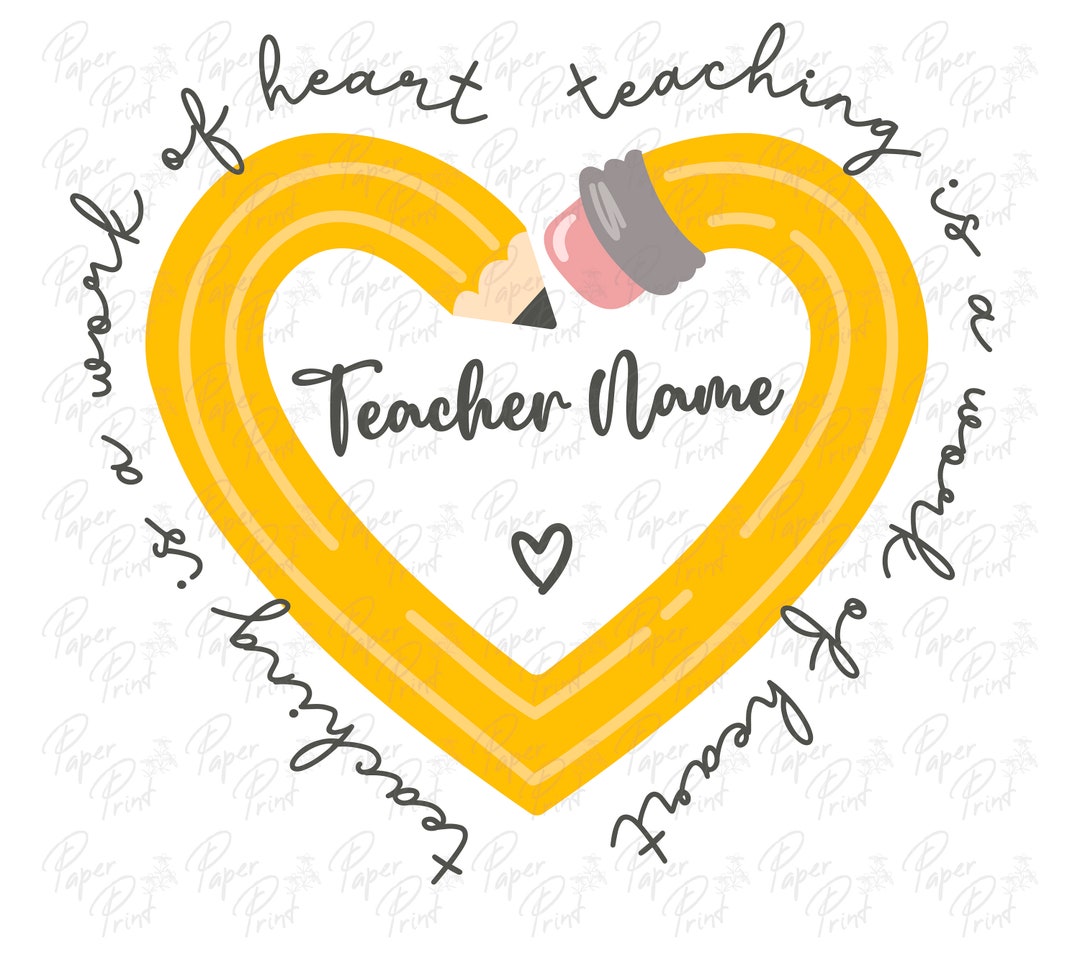 Custom Teacher PNG, Teacher Name PNG, Printable Teacher Name PNG ...