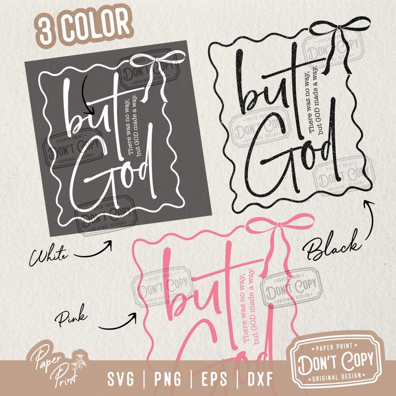 But God PNG SVG: Christian Bible Verse, Faith Shirt Design (digital ...
