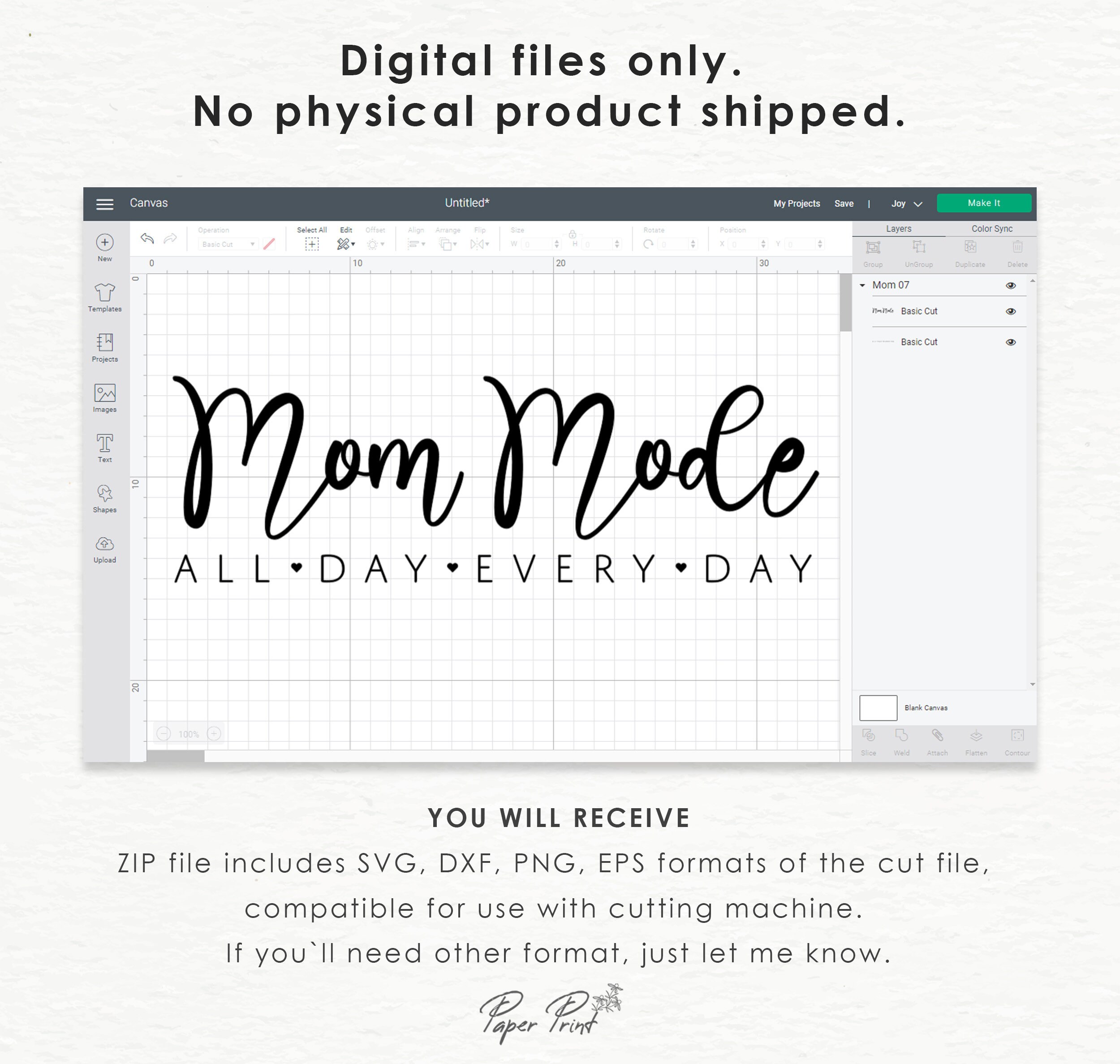 Mom Mode All Day Every Day Svg Mom Shirt Svg Mom Quote Svg - Etsy