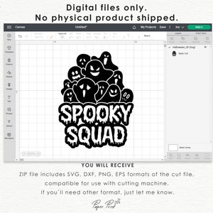 Spooky Squad SVG PNG, Family Halloween Shirts SVG, Funny Halloween Svg ...