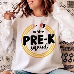 Pre-k Squad SVG PNG, Preschool Squad SVG, Teacher Shirts Svg, Back to ...