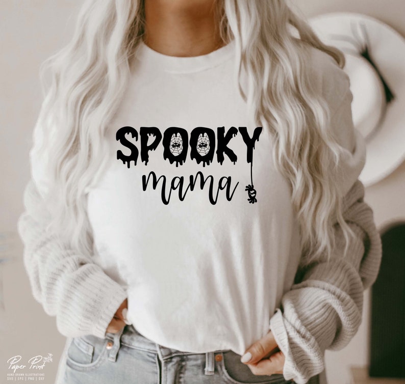 Spooky Mama Svg Spooky Mom Svg Halloween Shirt Gift for Mom | Etsy