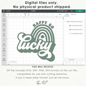 Happy Go Lucky Rainbow SVG, St Patricks Day Shirt Design (digital Files ...
