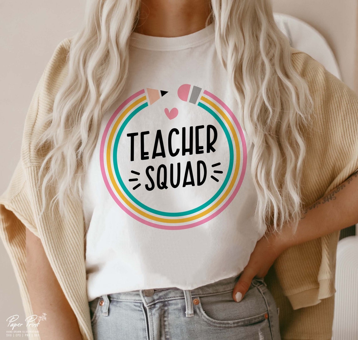 Teacher Squad SVG PNG Teacher Shirt SVG Teacher Vibes Svg - Etsy