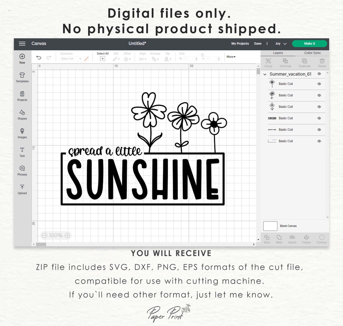 Spread a Little Sunshine SVG Summer Sunshine Svg Flower | Etsy