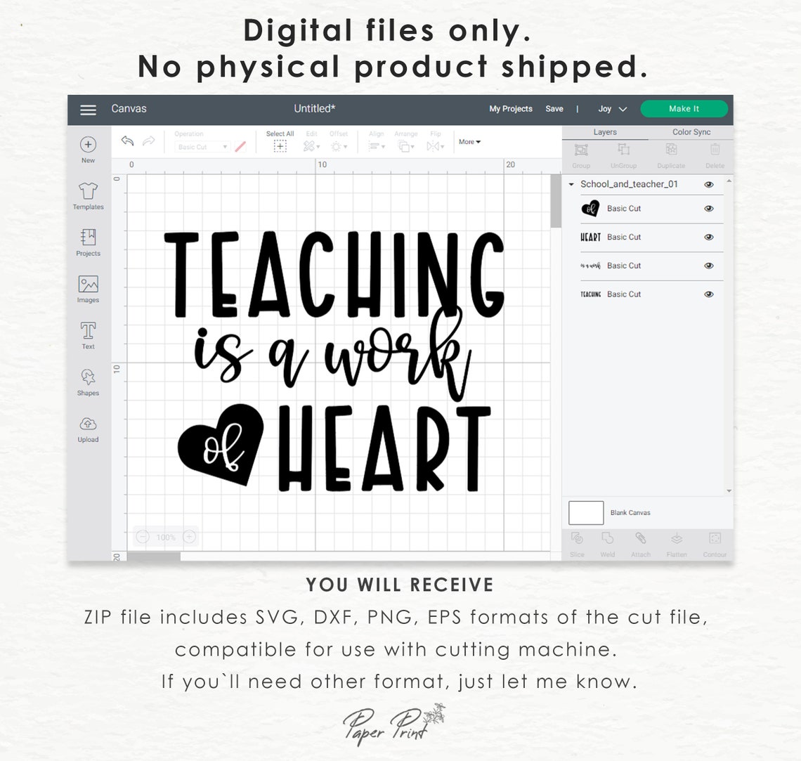 Teaching is A Work of Heart Svg Teaching Svg Best Teacher - Etsy