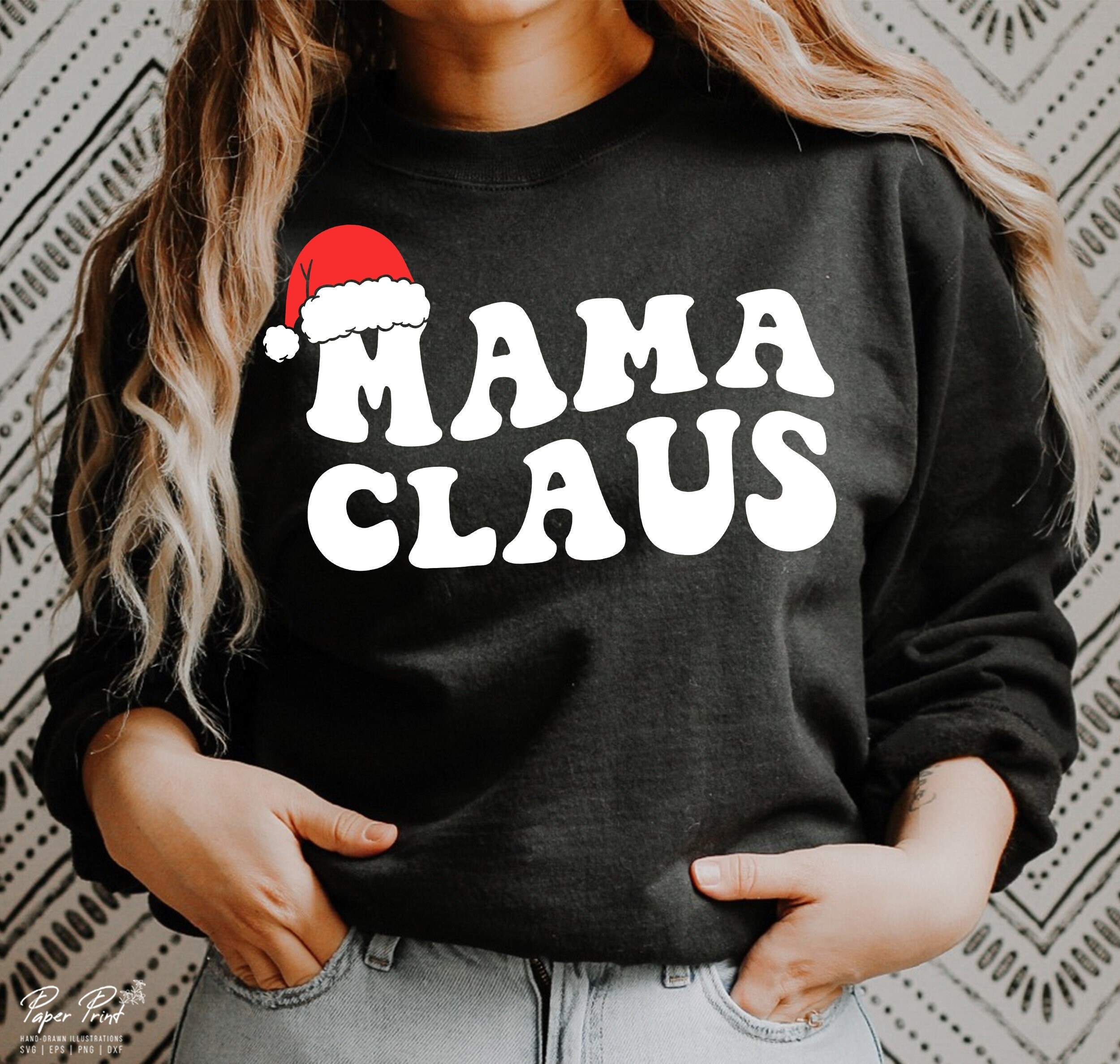 Mama Claus SVG, Christmas Shirt Design, PNG Cut Files (digital Download ...