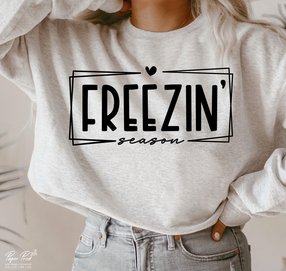Freezin Season SVG PNG Literally Freezing SVG Winter Svg - Etsy