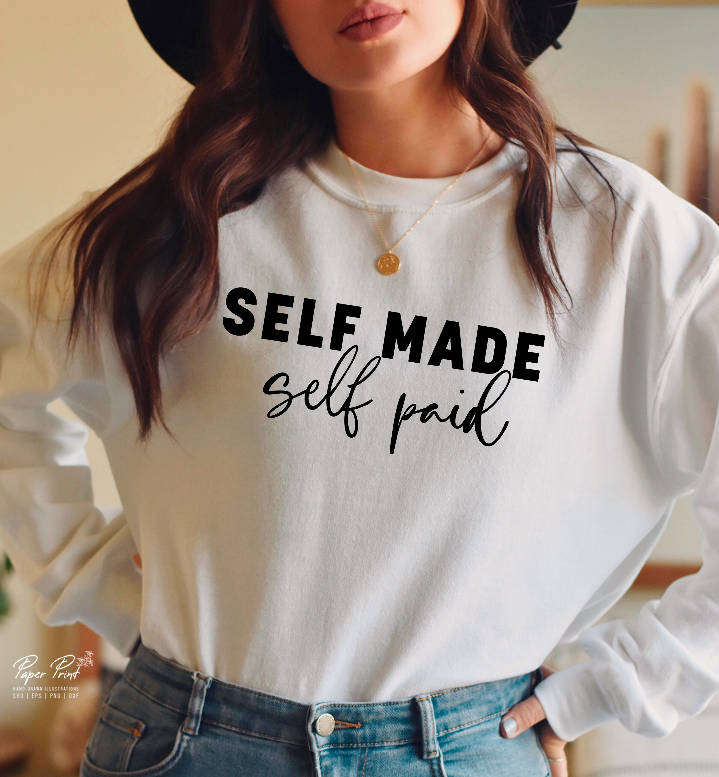 Self Made Self Paid Svg Motivational Svg Strong Woman Svg - Etsy