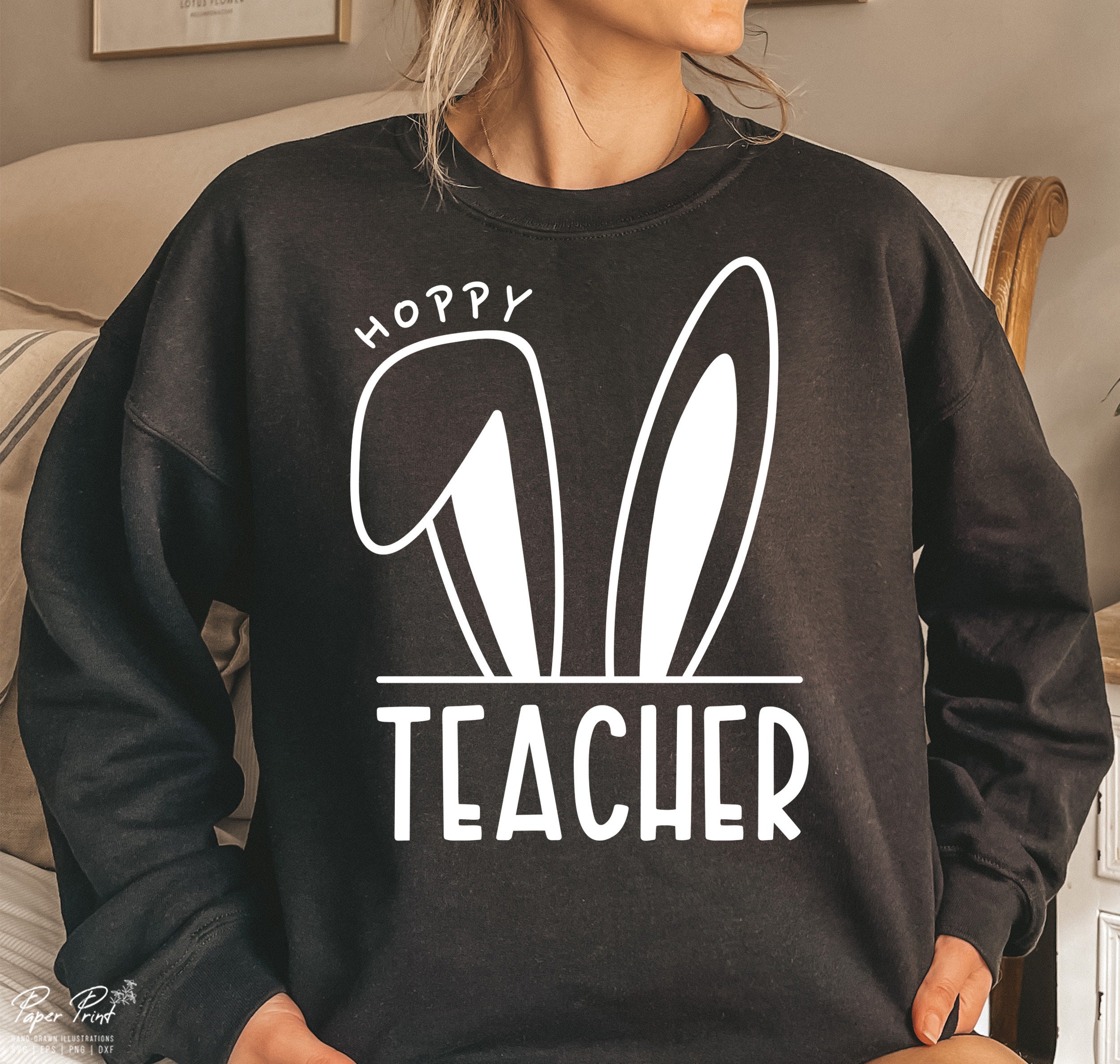 Hoppy Teacher SVG PNG Teacher Easter Shirt SVG Teacher Bunny - Etsy UK