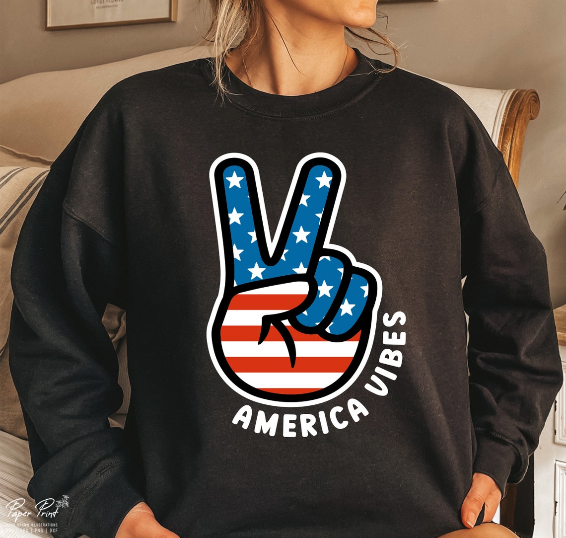 American Vibes SVG, 4th of July Patriotic Design (digital Files) - Etsy
