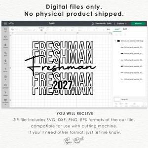 Freshman 207 SVG, Back to School Svg, Class of 2027 SVG, High School ...