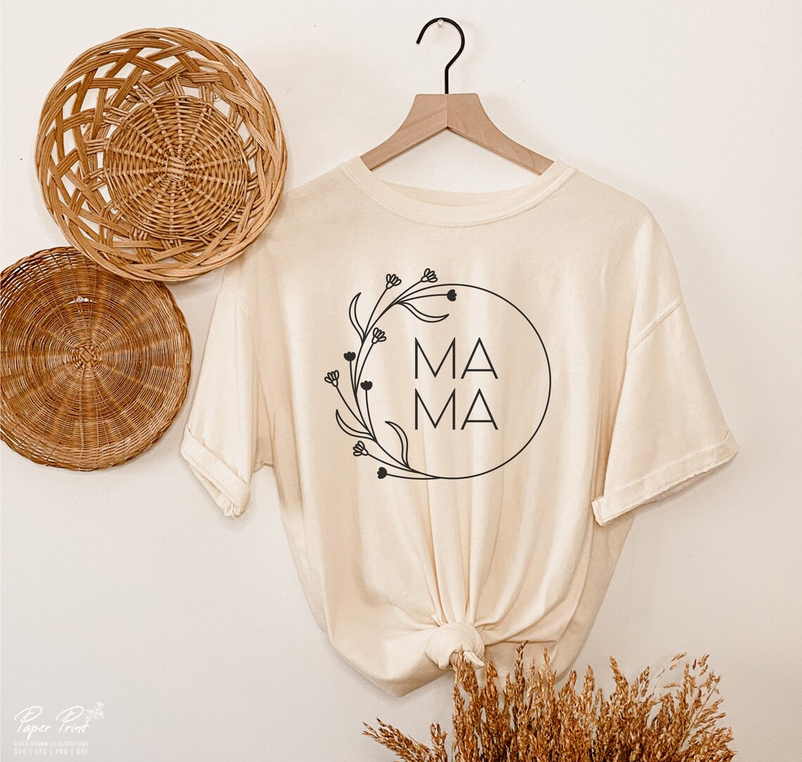 Mama Svg Flower Wreath Svg Mom Life Svg Mama Shirt Svg - Etsy