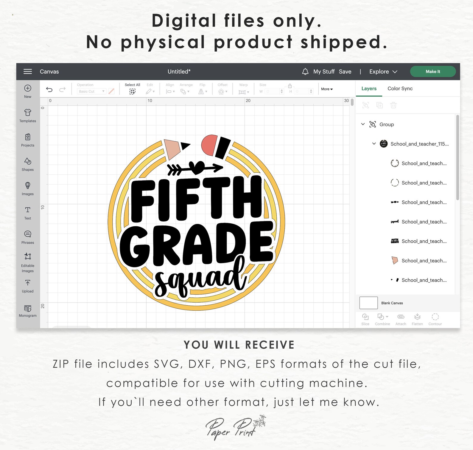 5th Grade Svg, Fifth Grade Squad Svg, Back to School Svg, Teacher Svg ...
