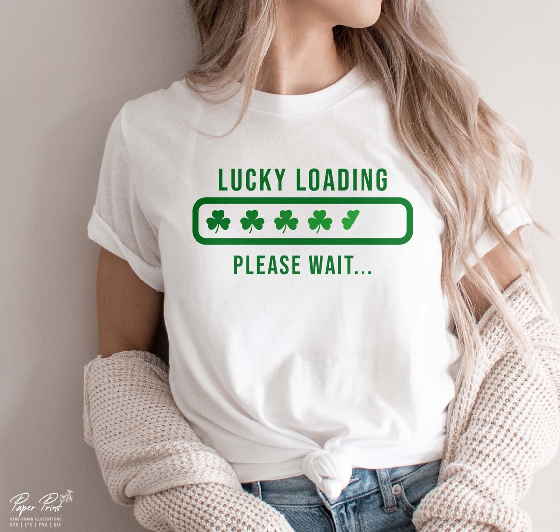 Lucky Loading Please Wait SVG St Patricks Day SVG Lucky - Etsy