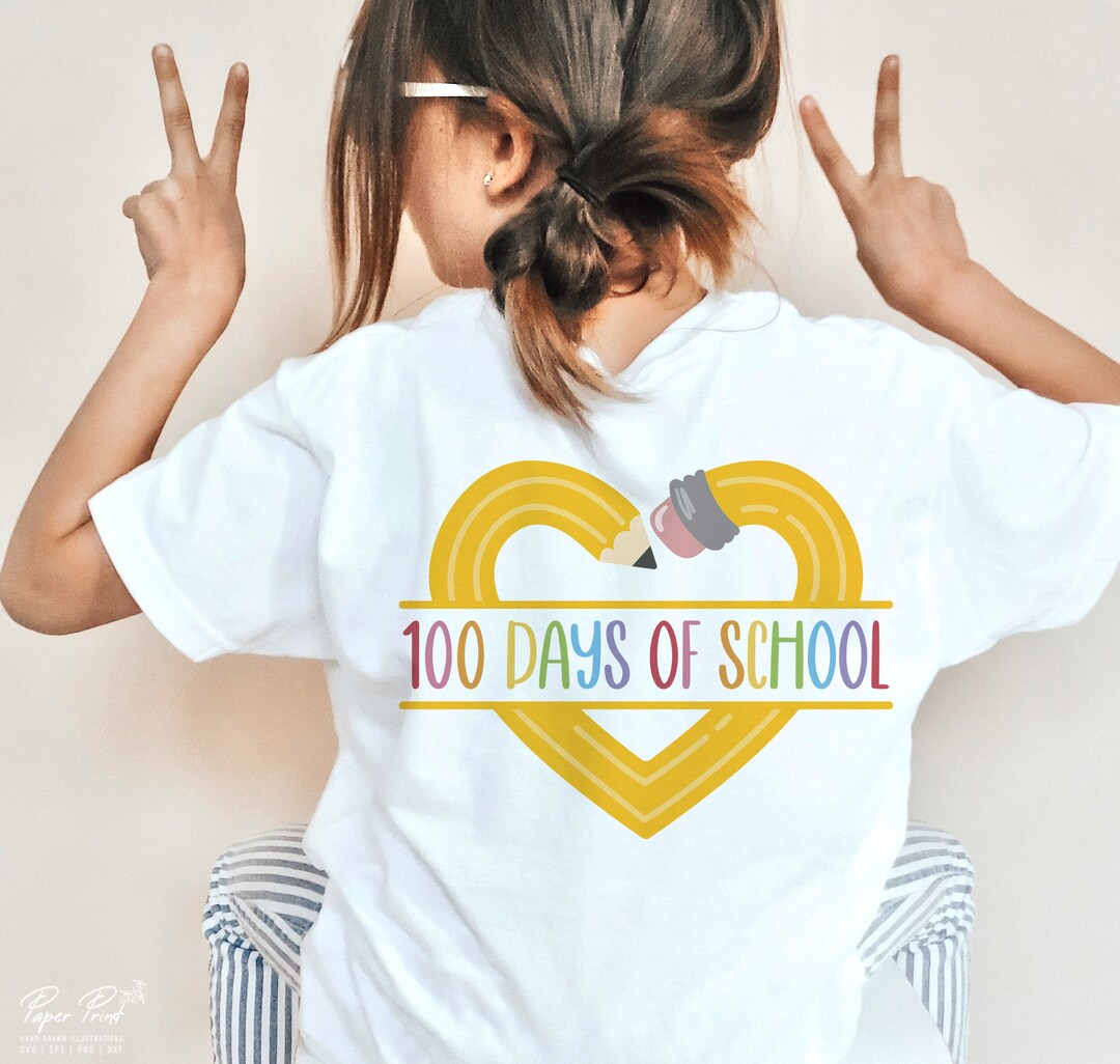 100 Days of School SVG PNG, Teacher 100th Day of School SVG, Kids Svg ...
