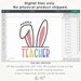 Hoppy Teacher SVG PNG, Teacher Easter Shirt SVG, Teacher Bunny Svg ...