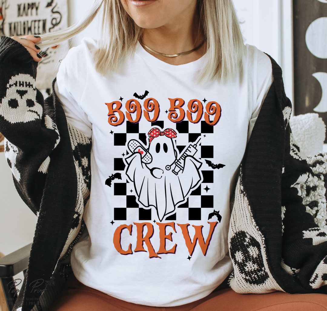 Boo Boo Crew SVG PNG, Ghost Nurse PNG, Funny Nurse Halloween Png, Cute ...