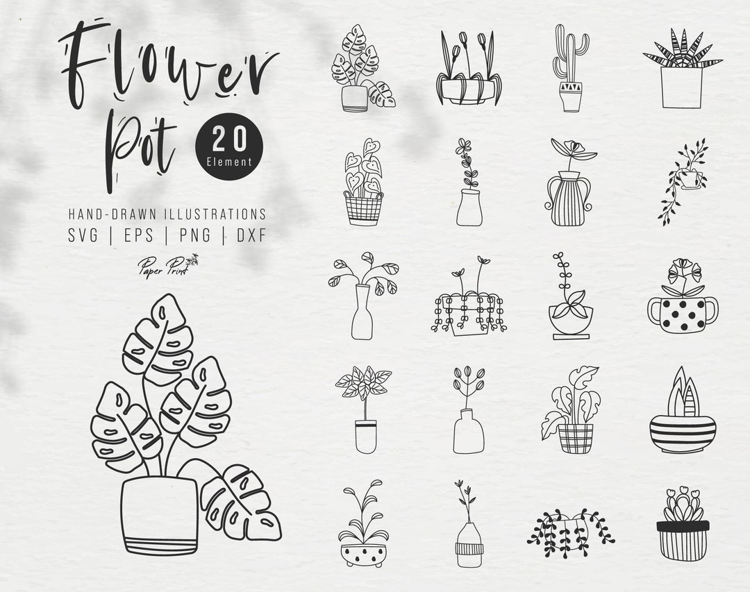 Plants pot svg bundle potted plants svg houseplants svg - Etsy Portugal