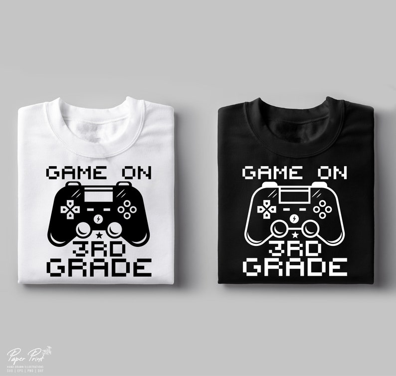 Game on 3RD Grade SVG PNG Third Grade SVG Back to School - Etsy