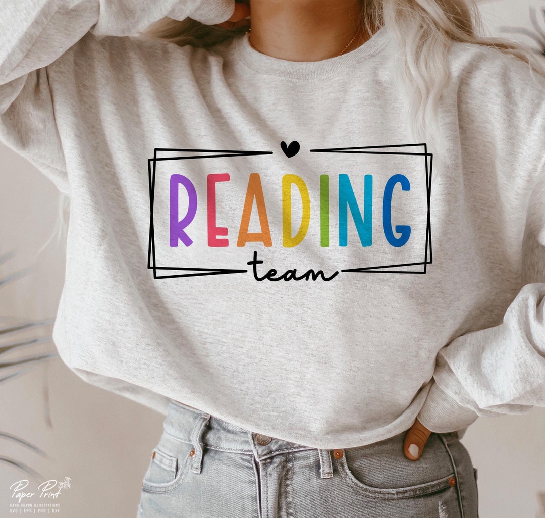Reading Team SVG PNG, Back to School Svg, Reading Teacher Svg, Library ...