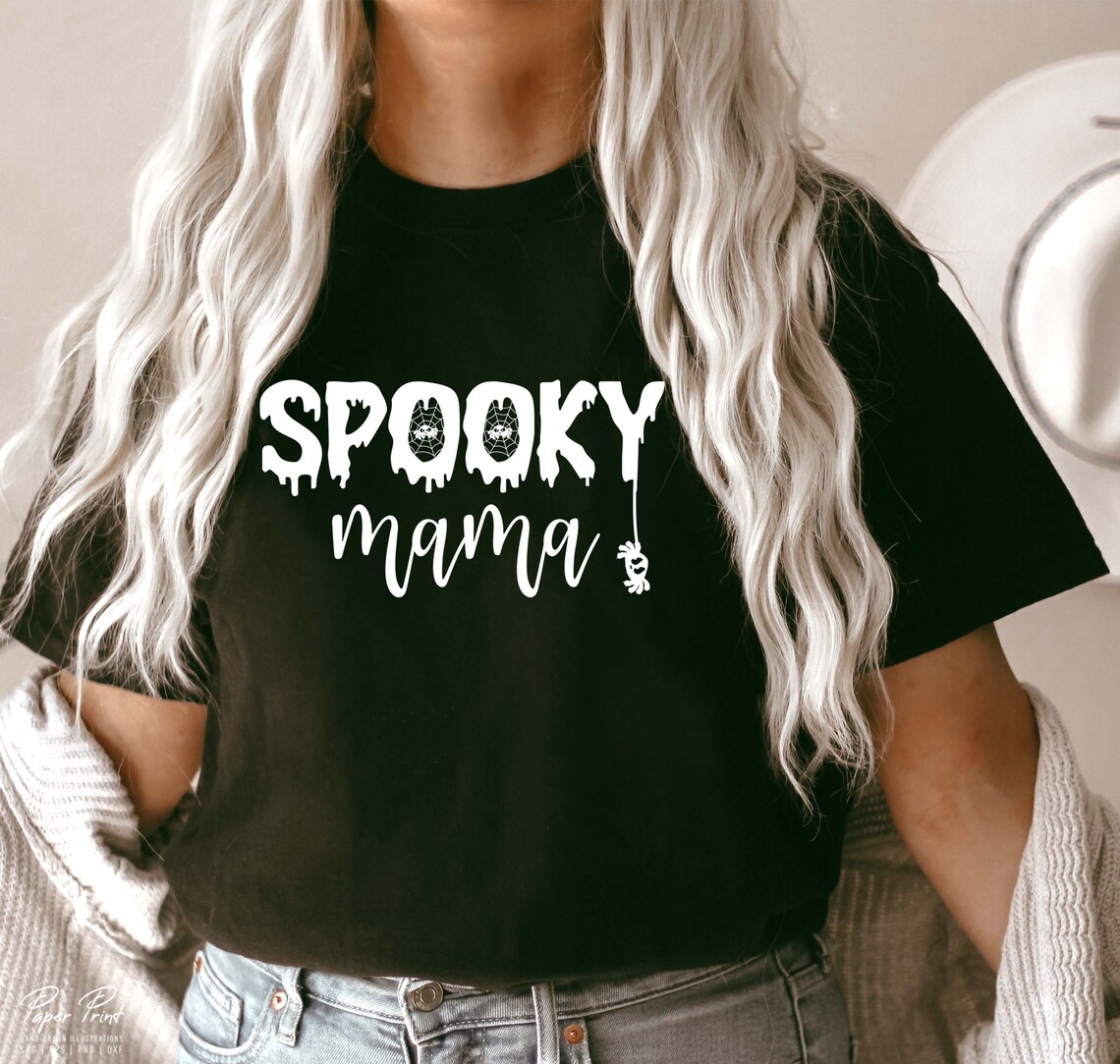 Spooky Mama Svg Spooky Mom Svg Halloween Shirt Gift for Mom | Etsy