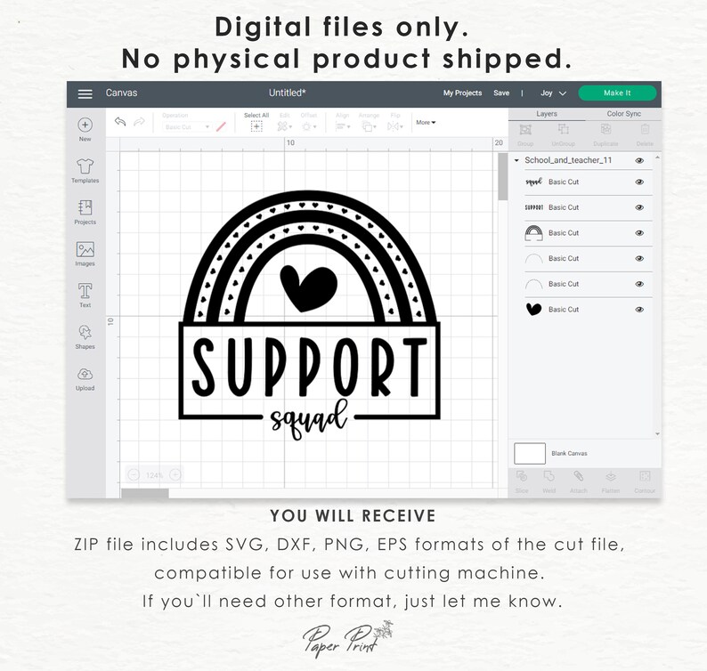 Support Squad Svg Teacher Svg Gift for Teacher Teacher Life | Etsy