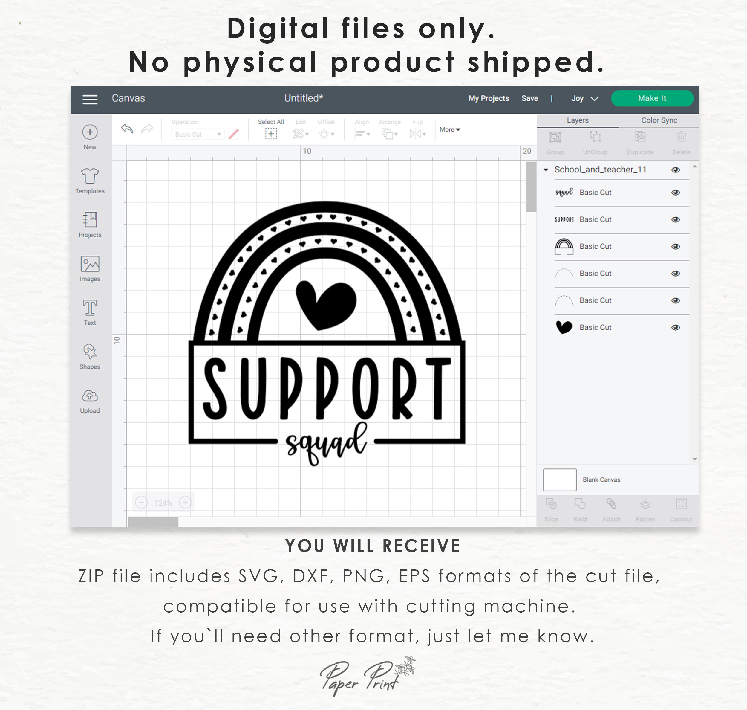 Support Squad Teacher SVG, Back to School Shirt Design (digital Files ...
