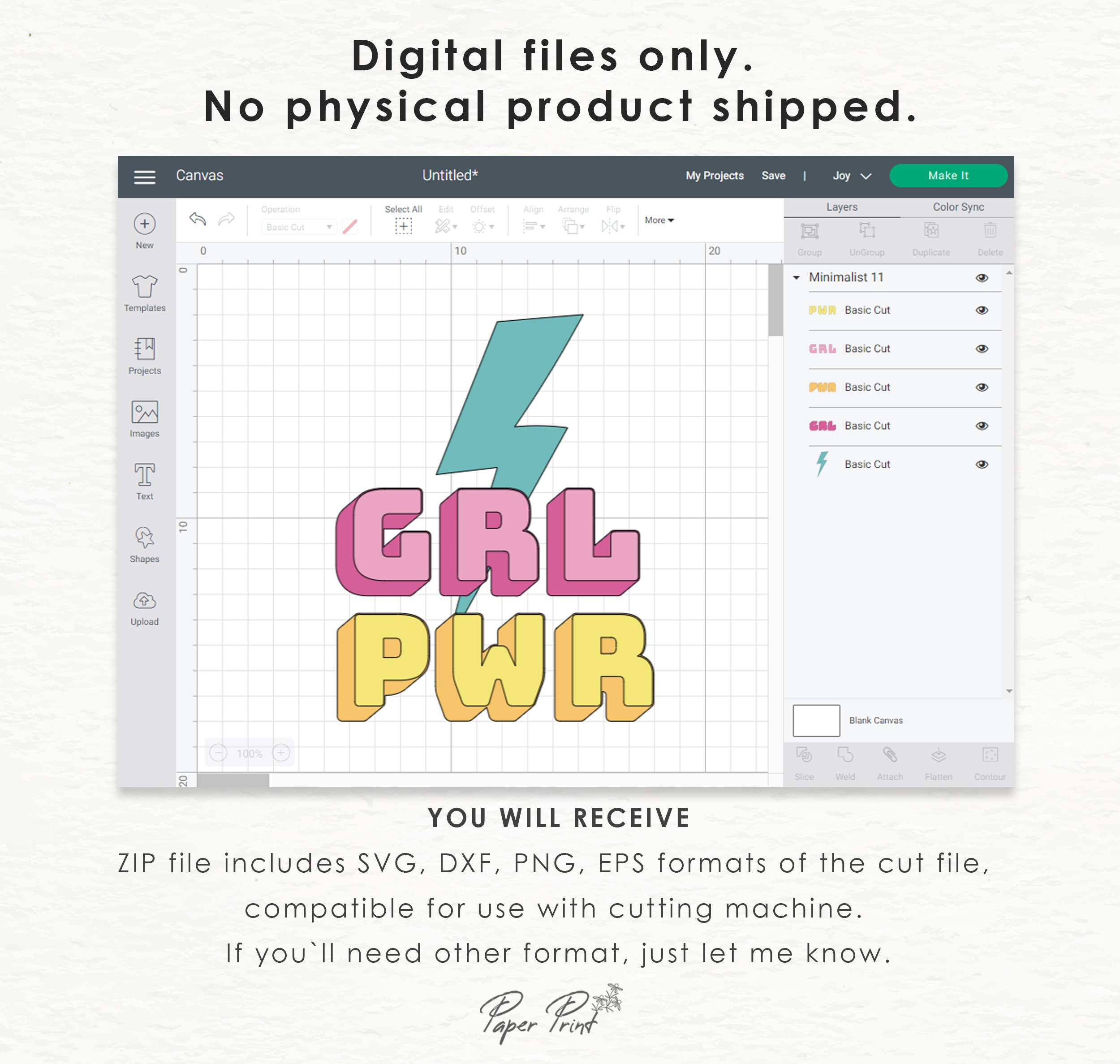 Girl Power SVG, Feminist Art, Grl Pwr PNG Cut Files (digital Download ...