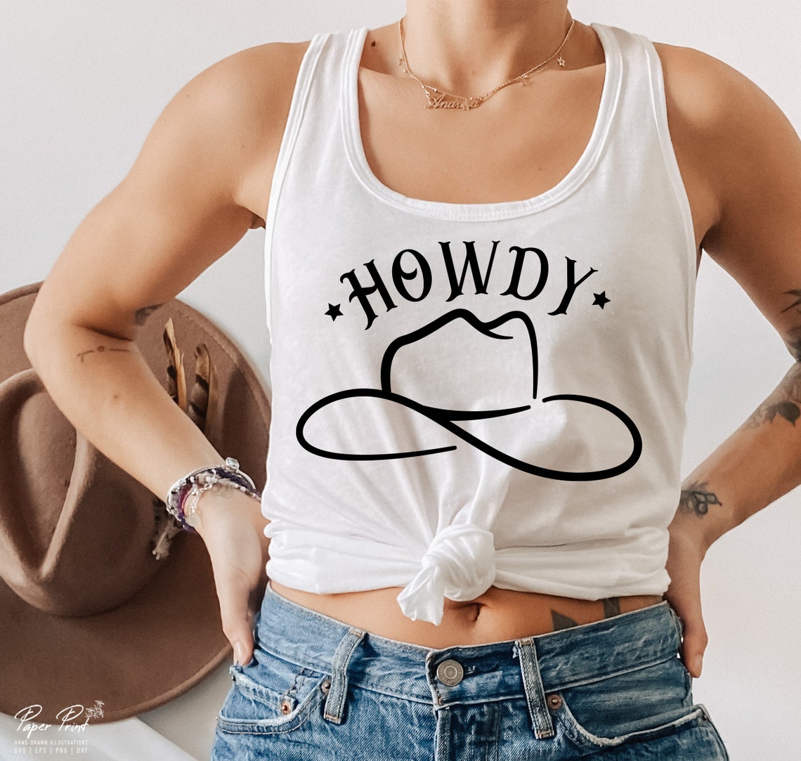 Howdy Cowboy Hat SVG, Western Texas Png Cricut (digital Files) - Etsy