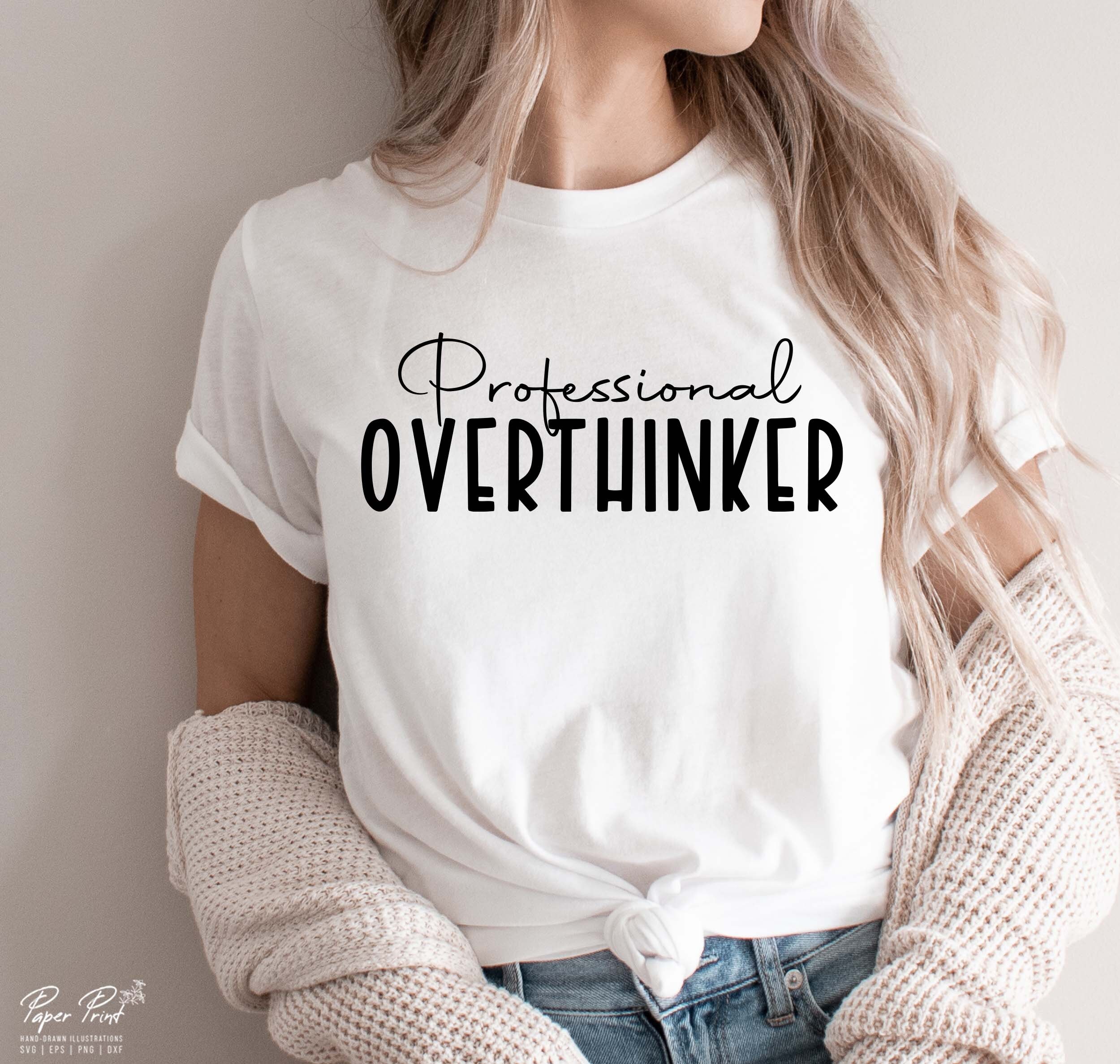 Professional Overthinker SVG Anxiety Svg Positive Shirt Svg - Etsy