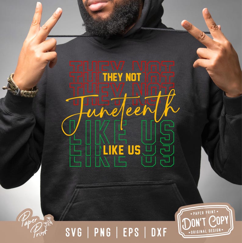They Not Like Us Juneteenth SVG PNG: African American Sublimation ...