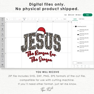Jesus the Reason for the Season SVG PNG, Faith Christmas Png, Merry ...