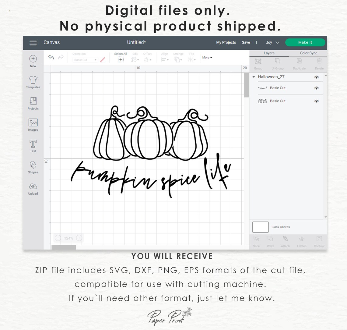 Pumpkin Spice Life SVG, Fall Thanksgiving Cut Files (PNG, DXF) - Etsy